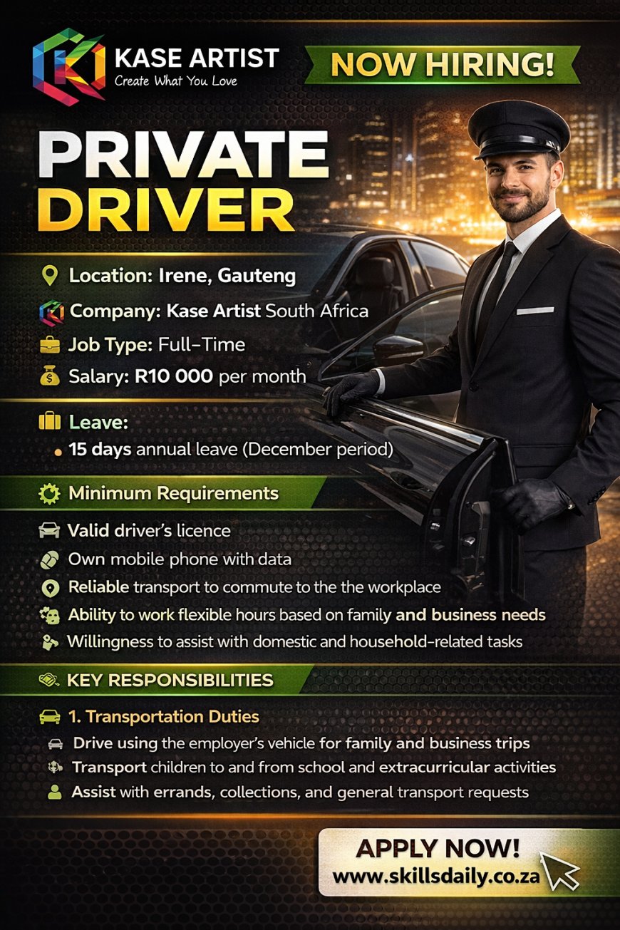 Private Driver (Personal Driver) - Skills Daily SA
